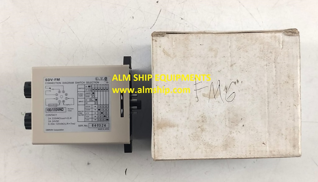 Omron SDV-FM6 Voltage Sensor AC100/110V | ALM SHIP EQUIPMENTS